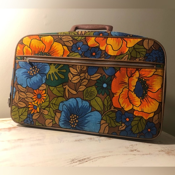 Other | Vintage Floral Small Suitcase Made In Korea | Poshmark
